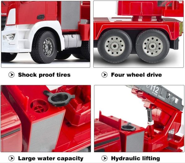 1:20 Scale RTR Mercedes Benz Licensed RC Fire Engine Truck - RC High ...