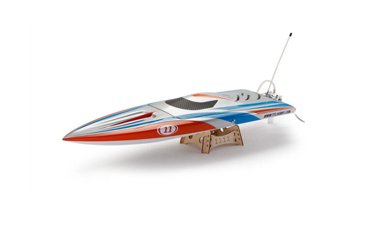 Electric RC boats built for slicing through water at speed.