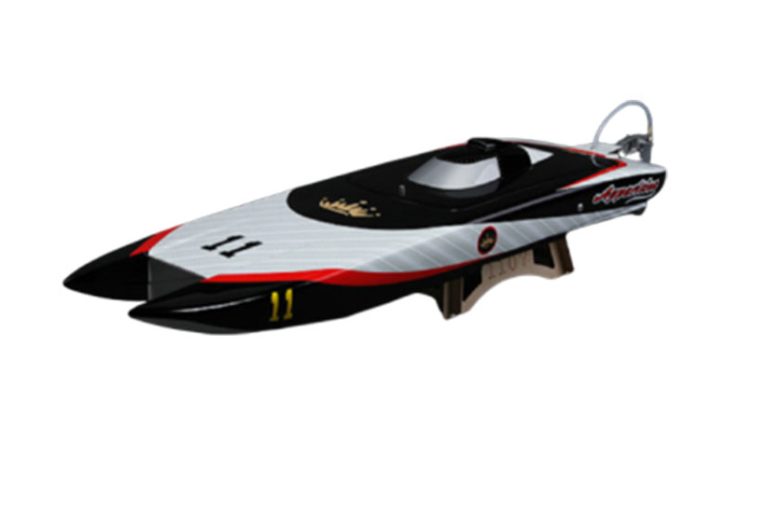 Electric RC boats built for slicing through water at speed.