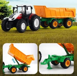 RC Farm Tractor 1/24 Scale Toy 4 Wheel with Tipping Trailer - RC High ...