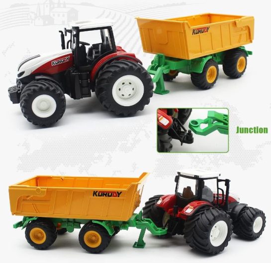 RC Farm Tractor 1/24 Scale Toy 4 Wheel with Tipping Trailer - RC High ...