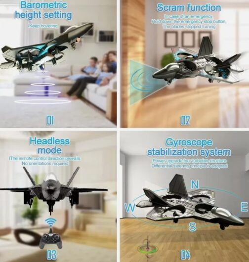 RC Foam Glider Plane L0712 Blue | Gravity Sensing Fighter Jet
